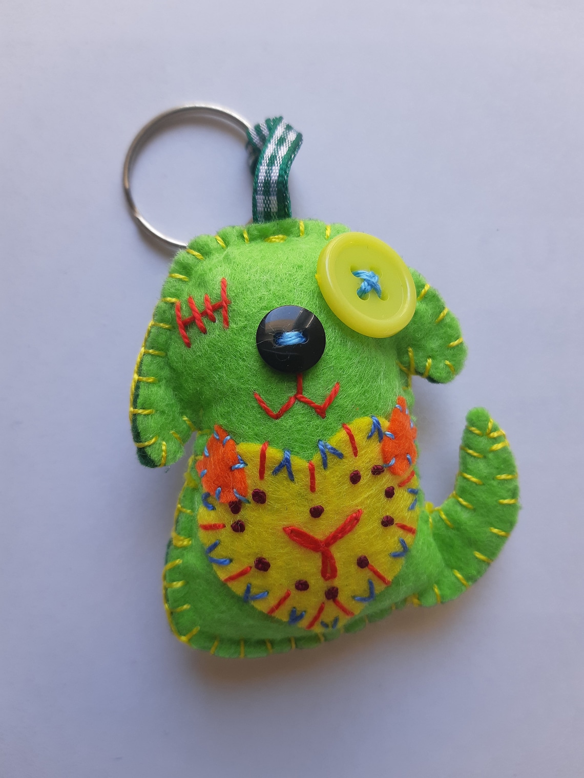 Dog Keychain Key Ring Handmade Puppy Pet Lovers Gift Idea Felt - Etsy