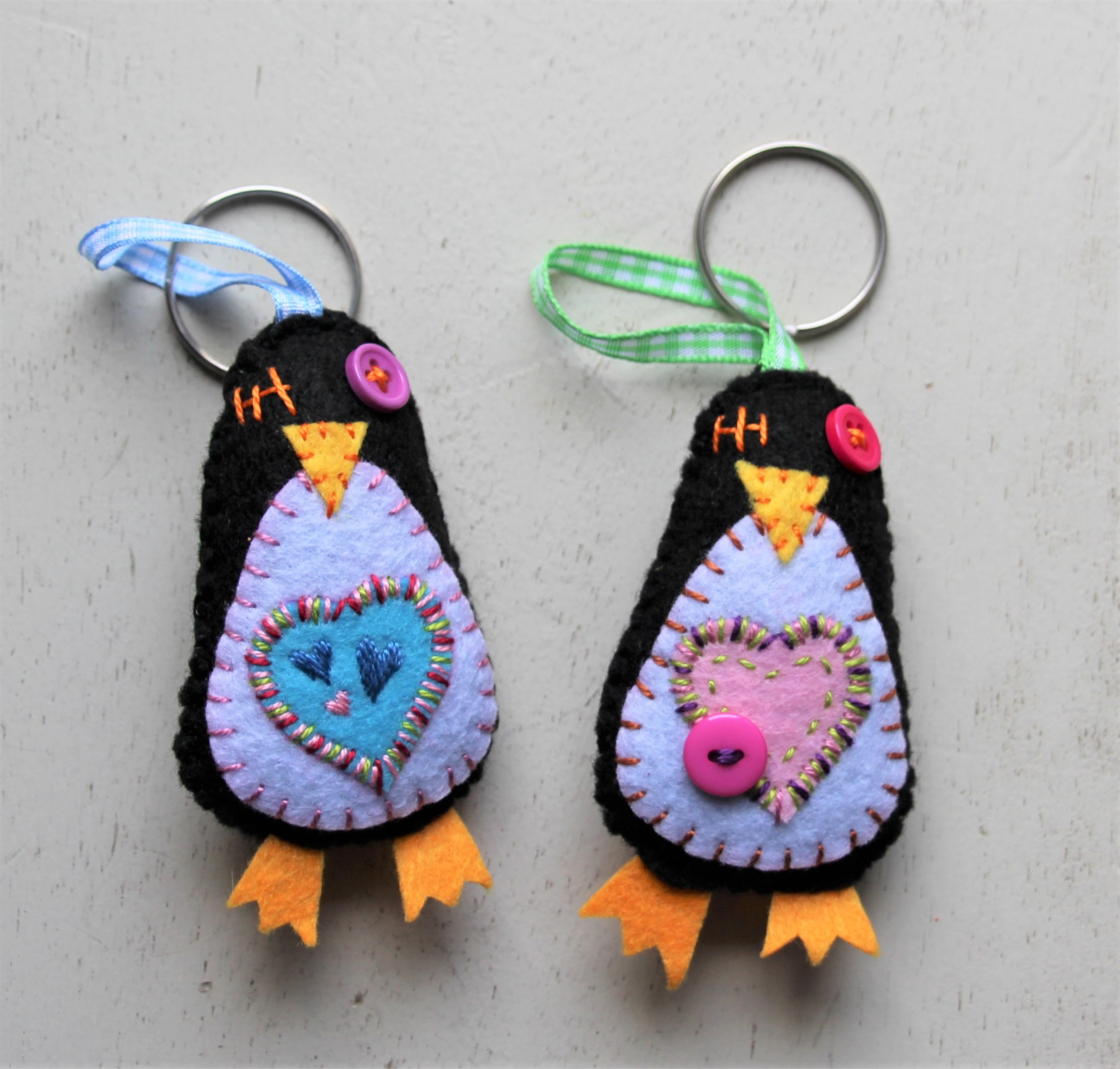 Penguin Keychain Key Chain Arctic Animal Gift Idea Felt | Etsy