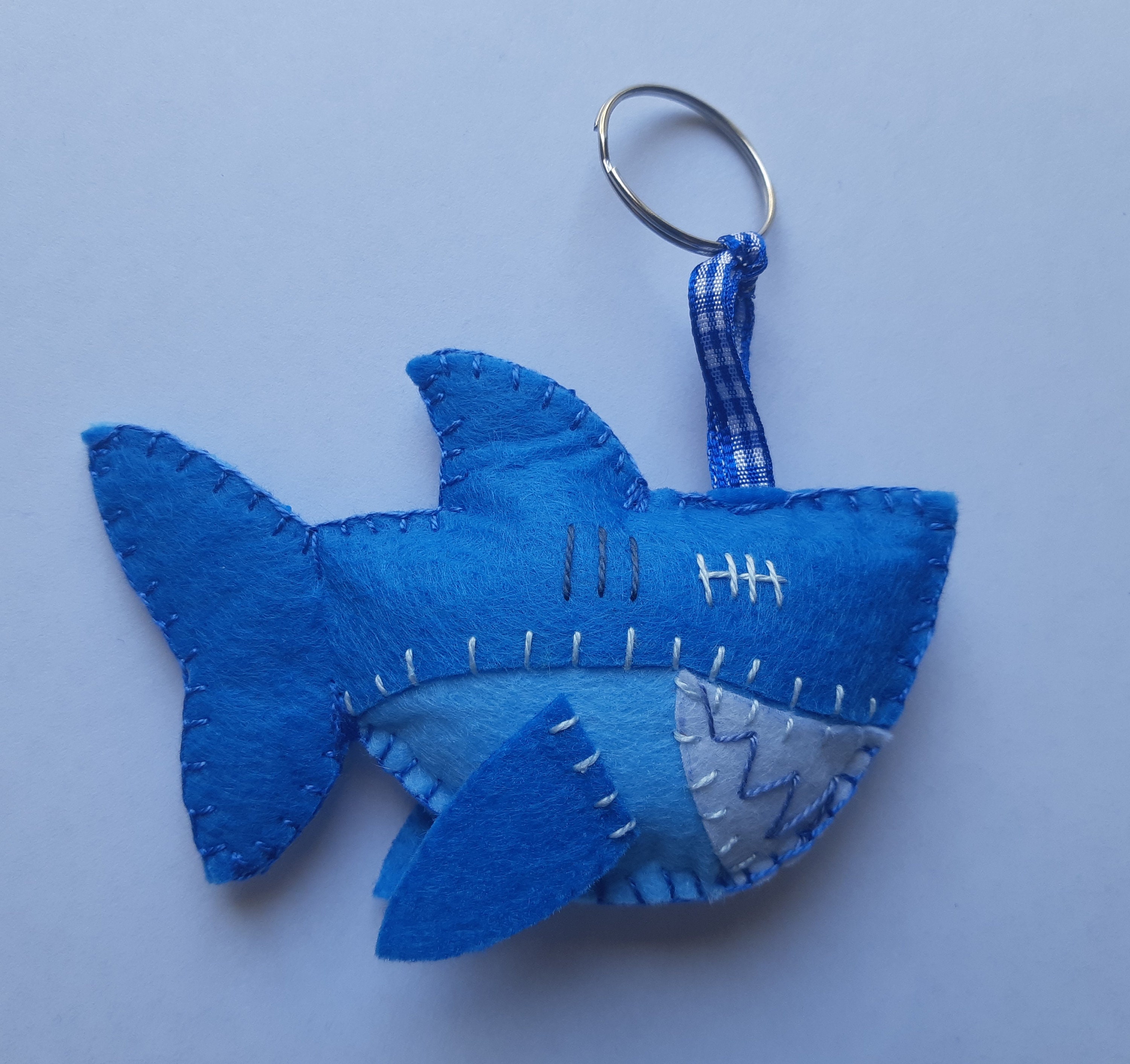 Sharks Handmade Hand Stitched Key Chain Sea Fish Creatures - Etsy UK