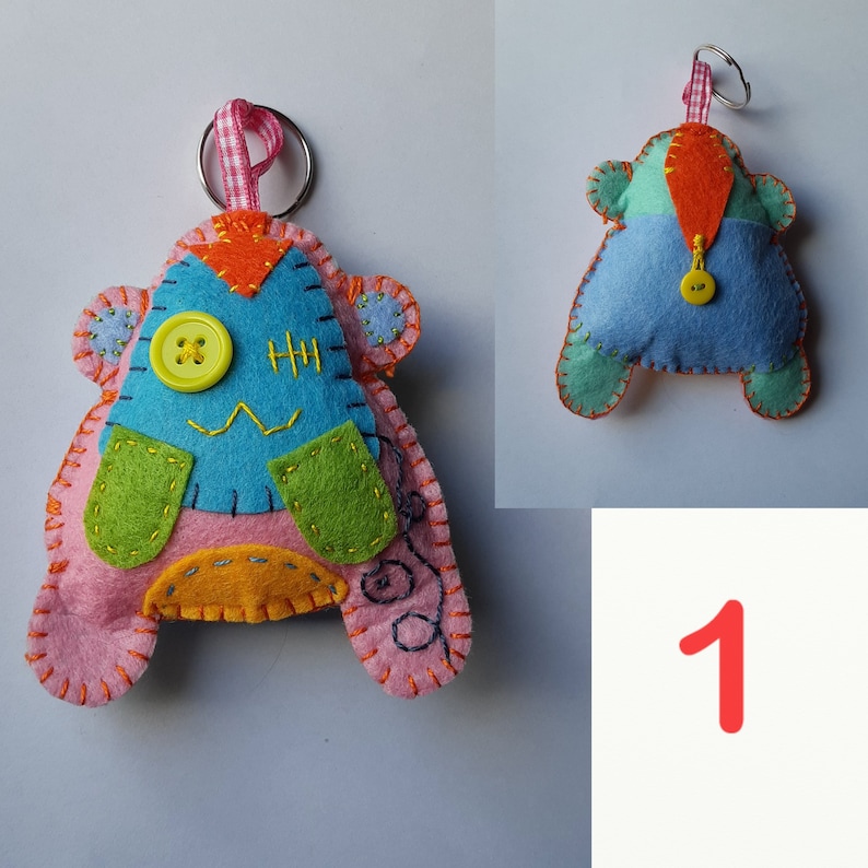 Monsters Handmade Hand Stitched Key Chain Monster Small Pouch | Etsy