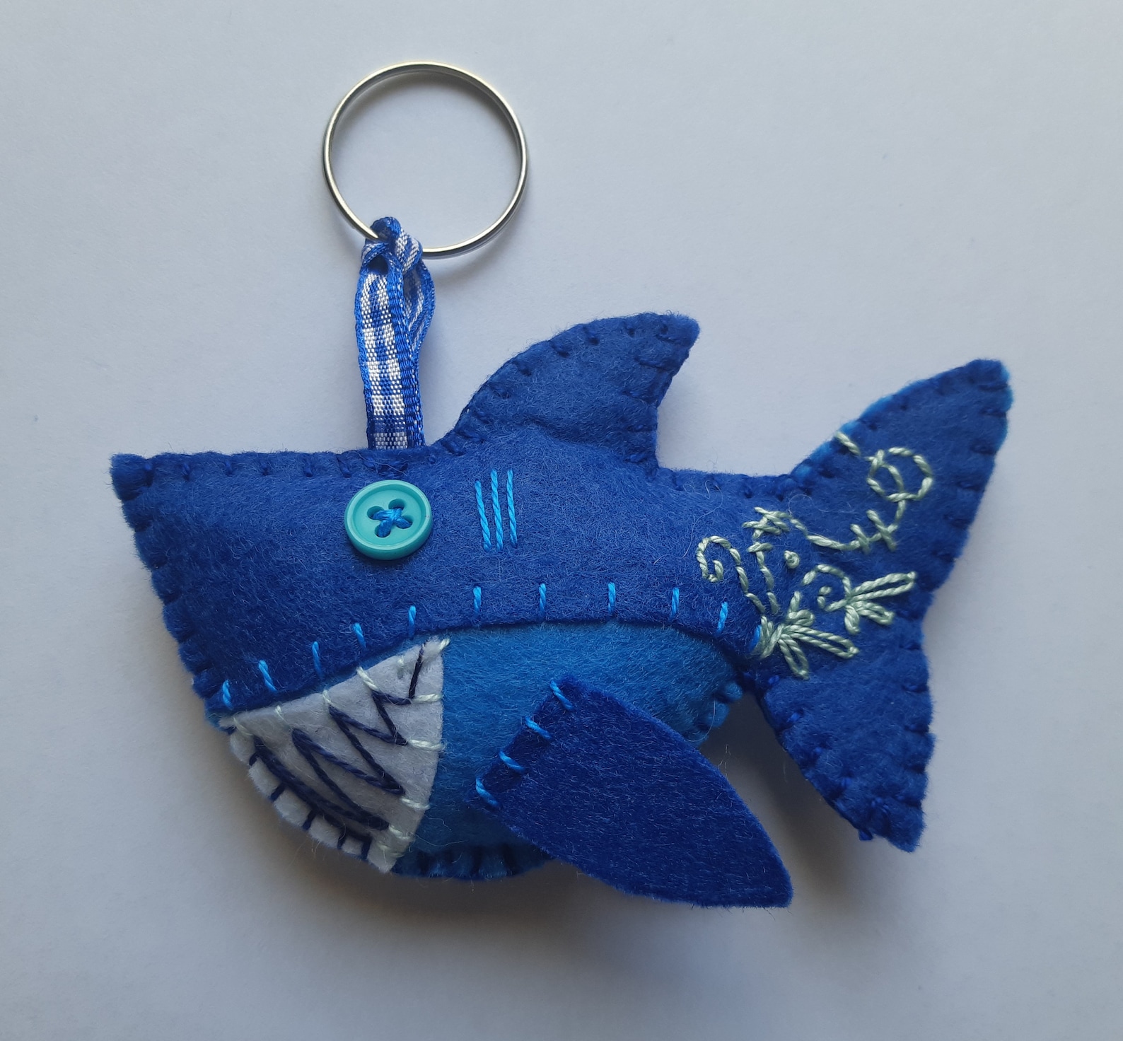 Sharks Handmade Hand Stitched Key Chain Sea Fish Creatures - Etsy UK