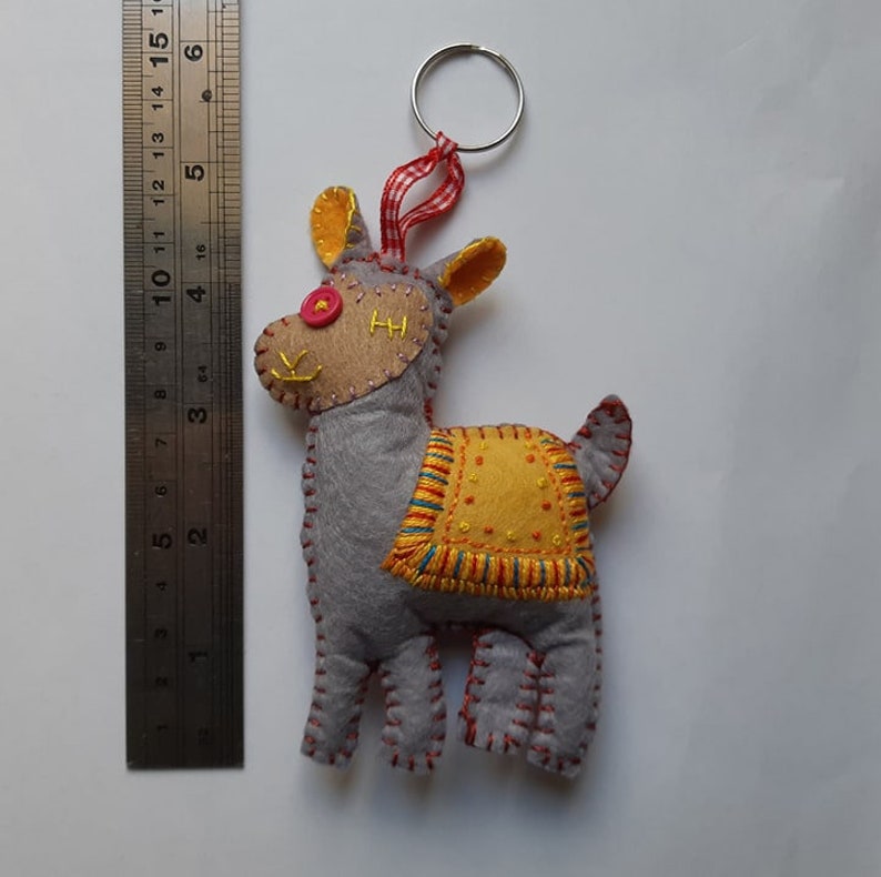 Llama Keychain Key Ring Alpaca Mountain Animal Handmade Gift - Etsy