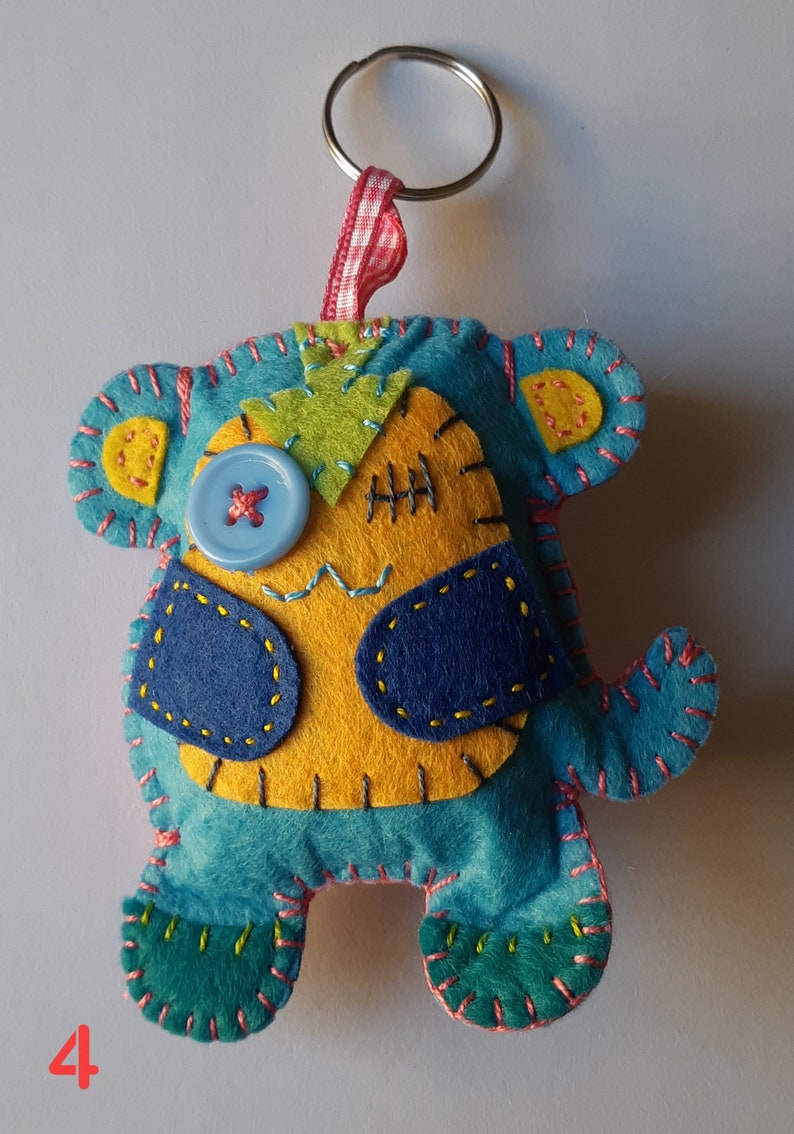 Monsters Handmade Hand Stitched Key Chain Monster Small Pouch | Etsy