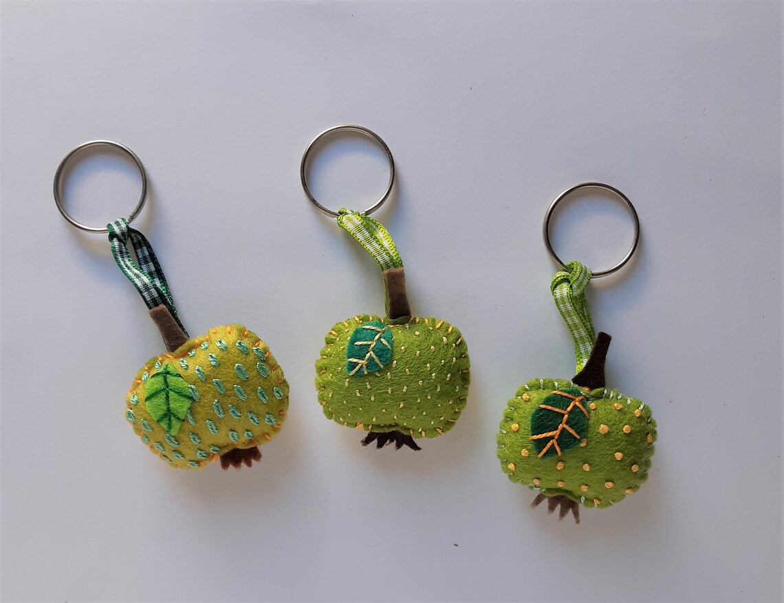 Veg Key Chain Key Ring Handmade Fruit Apple Banana Pear Lemon - Etsy