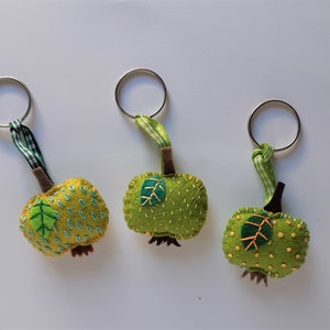 Veg Key Chain Key Ring Handmade Fruit Apple Banana Pear Lemon Grapes ...