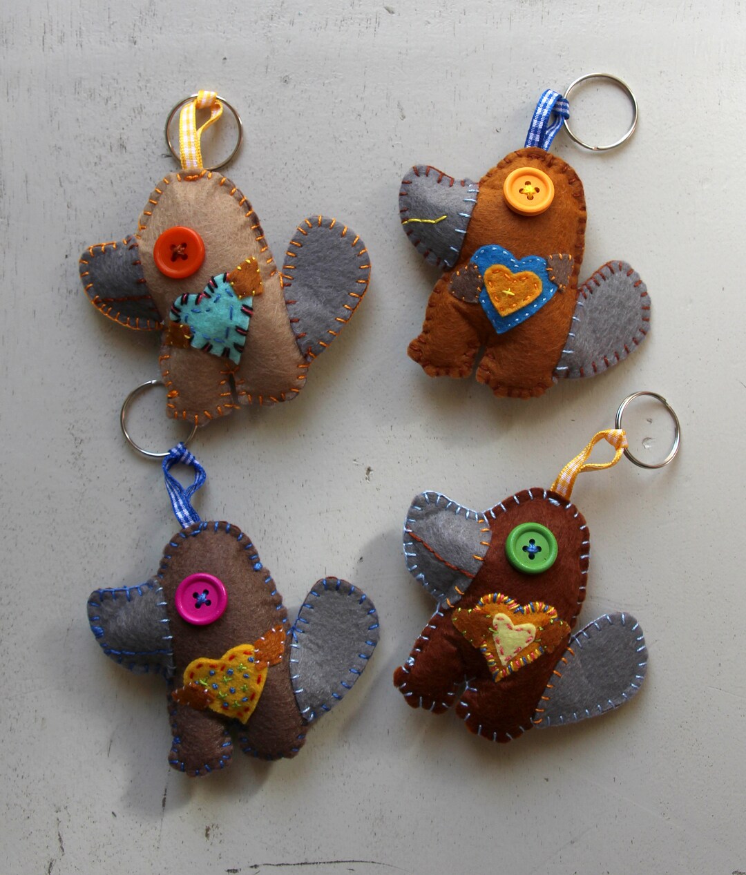 Platypus Keychain Key Ring Handmade Wild Gift Idea Felt Australia ...