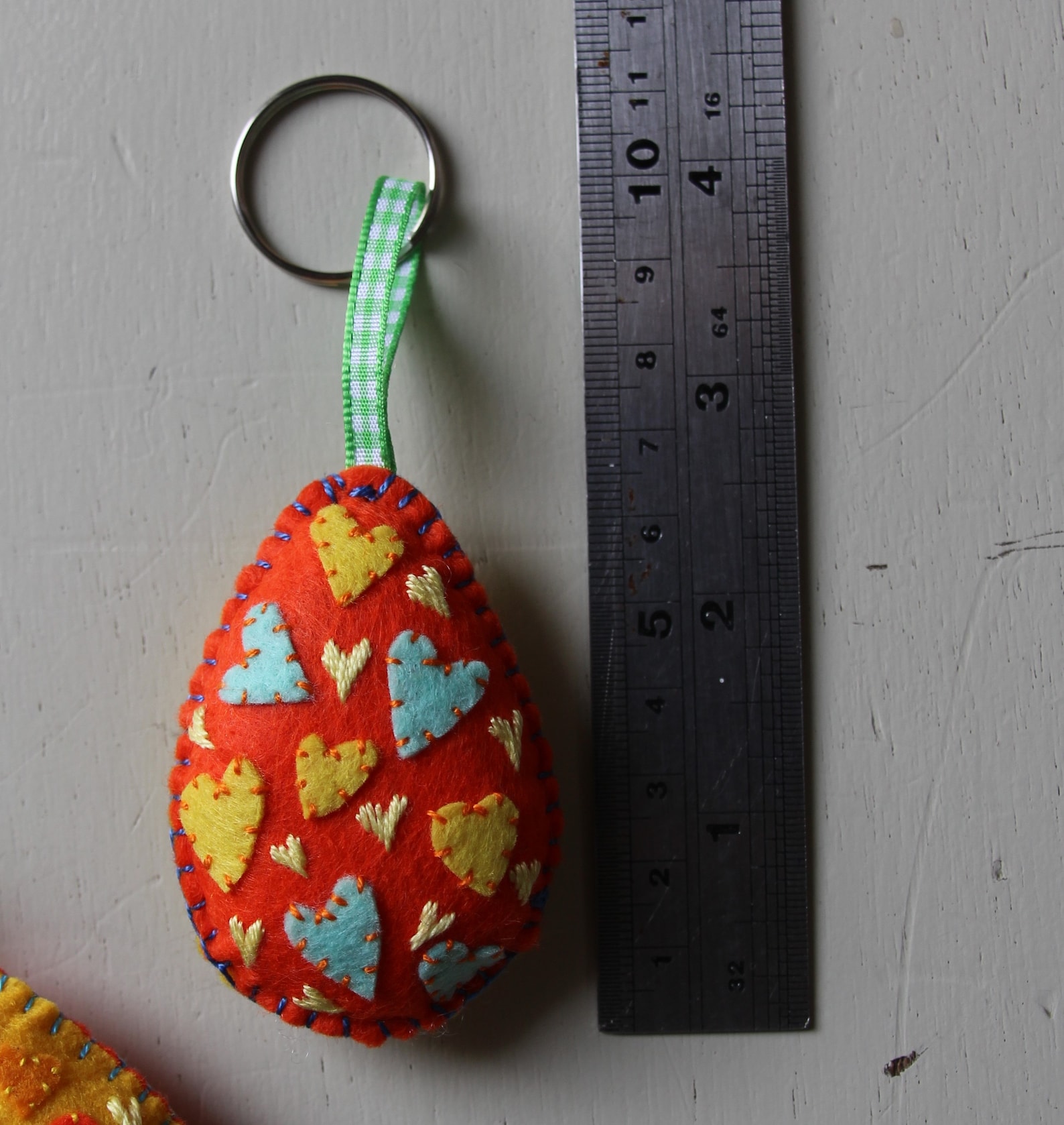 Easter Egg Keychain Key Ring Handmade Gift Idea Felt Easter - Etsy