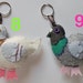 Pigeons Handmade Hand Stitched Key Chain Pigeon Bird Felt Collectable ...