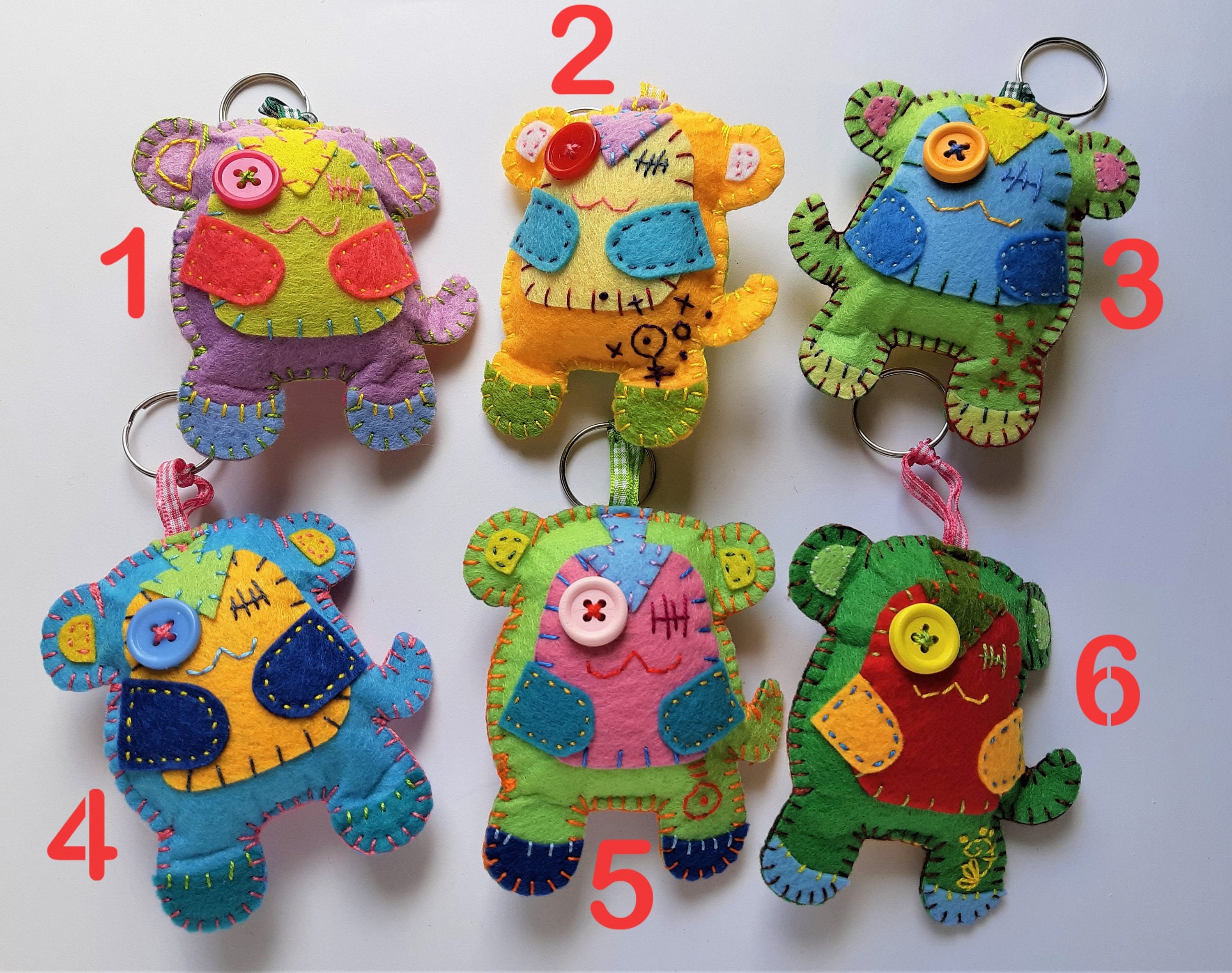 Monsters Handmade Hand Stitched Key Chain Monster Small Pouch - Etsy