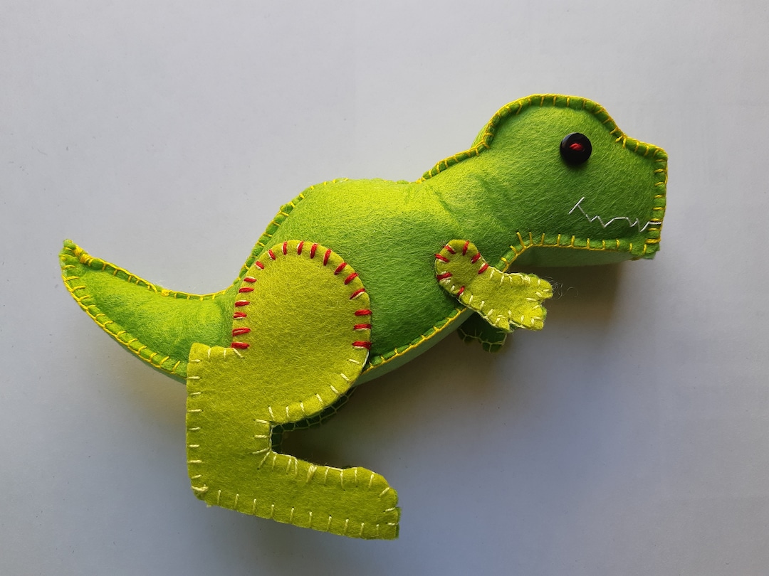 Dinosaur T-rex Soft Toy Handmade Hand Stitched Collectable Item Play ...