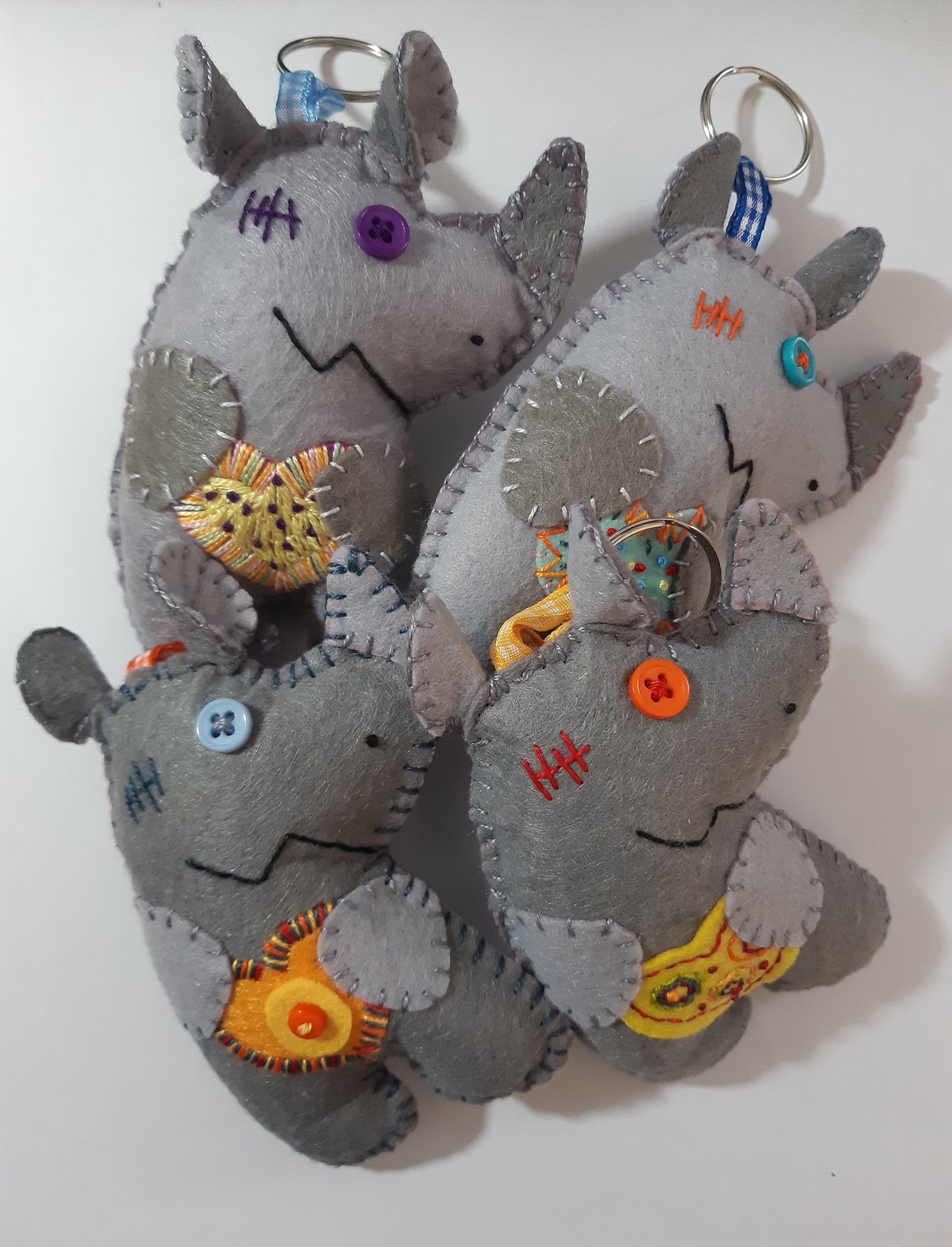 Rhino Rhinoceros Keychain Key Ring Hippo Handmade Wild Rhino | Etsy