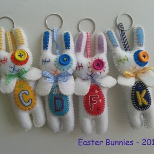 Easter Bunny Keychain Key Ring Decoration Handmade Rabbit Gift Idea ...