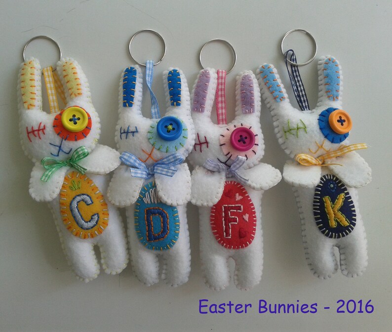 Easter Bunny Keychain Key Ring Decoration Handmade Rabbit Gift - Etsy