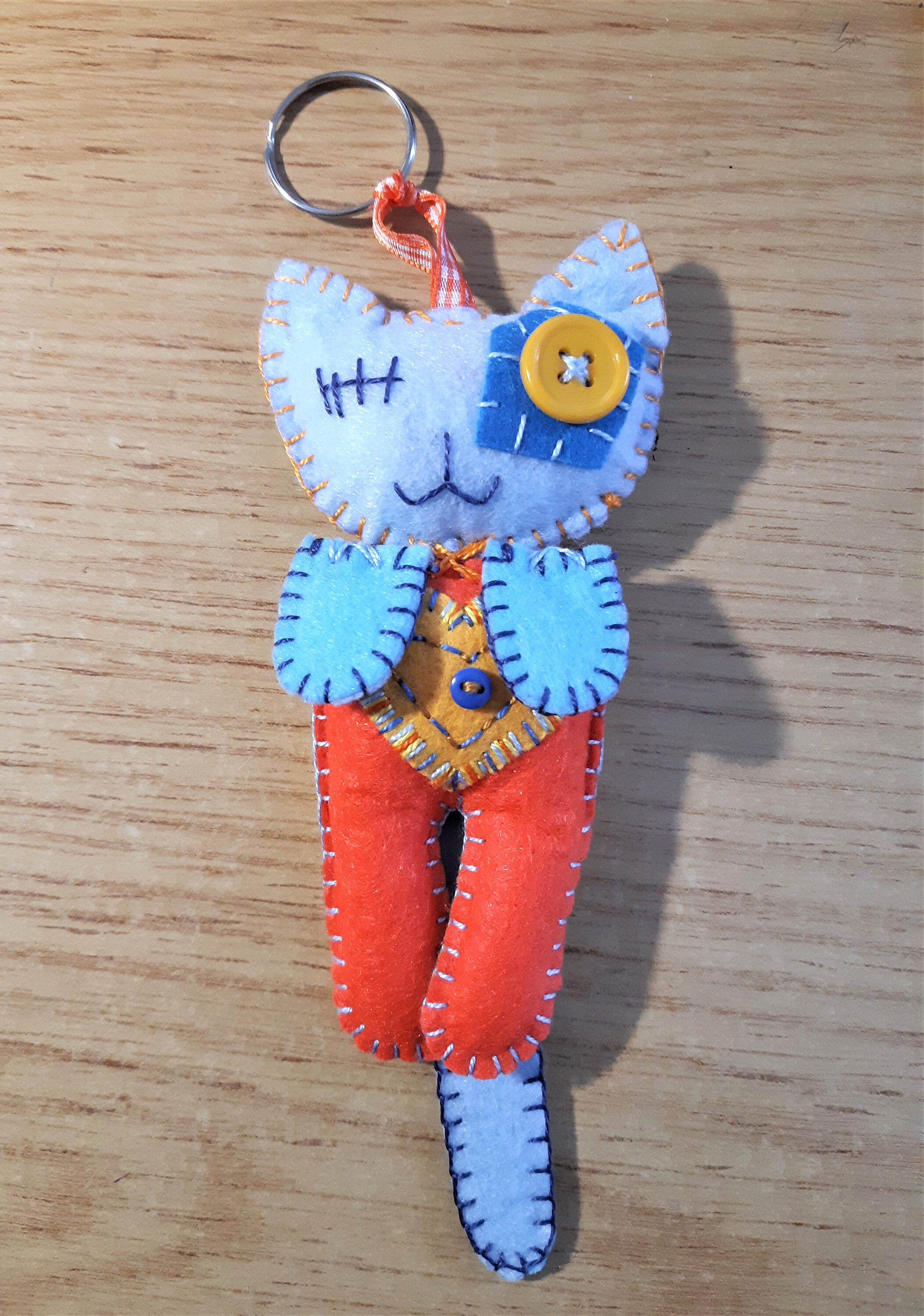 Cat Keychain Key Ring Cat Pet Cat Lovers Gift Idea Felt Key - Etsy