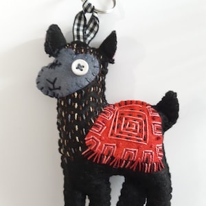 Llama Keychain Key Ring Alpaca Mountain Animal Handmade Gift Idea Felt ...
