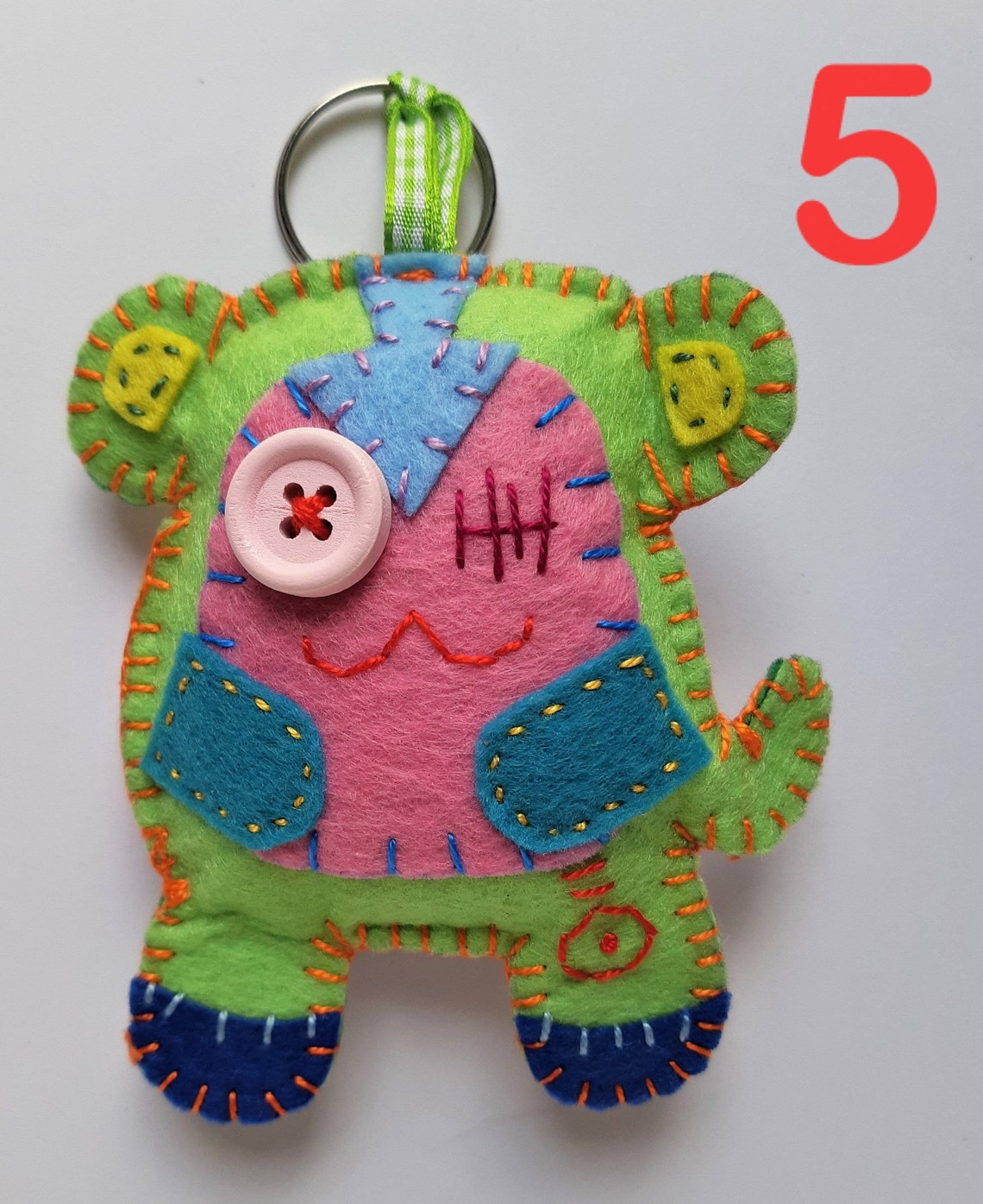 Monsters Handmade Hand Stitched Key Chain Monster Small Pouch - Etsy