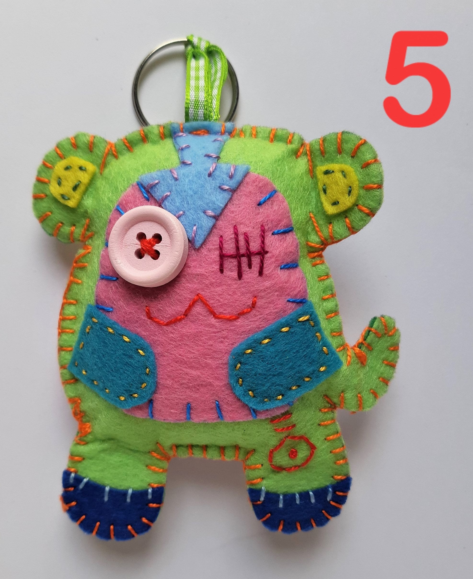 Monsters Handmade Hand Stitched Key Chain Monster Small Pouch - Etsy