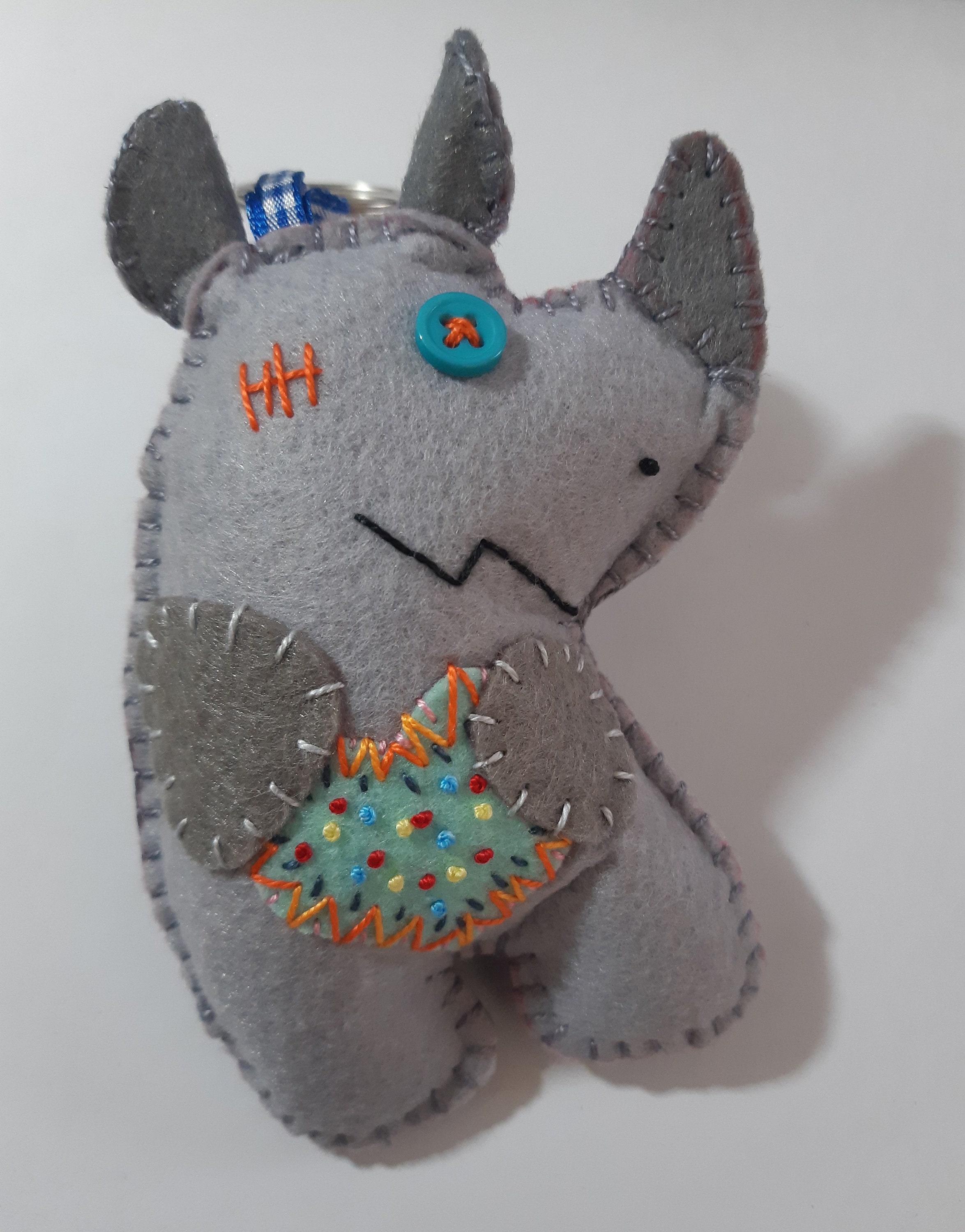 Rhino Rhinoceros Keychain Key Ring Hippo Handmade Wild Rhino | Etsy