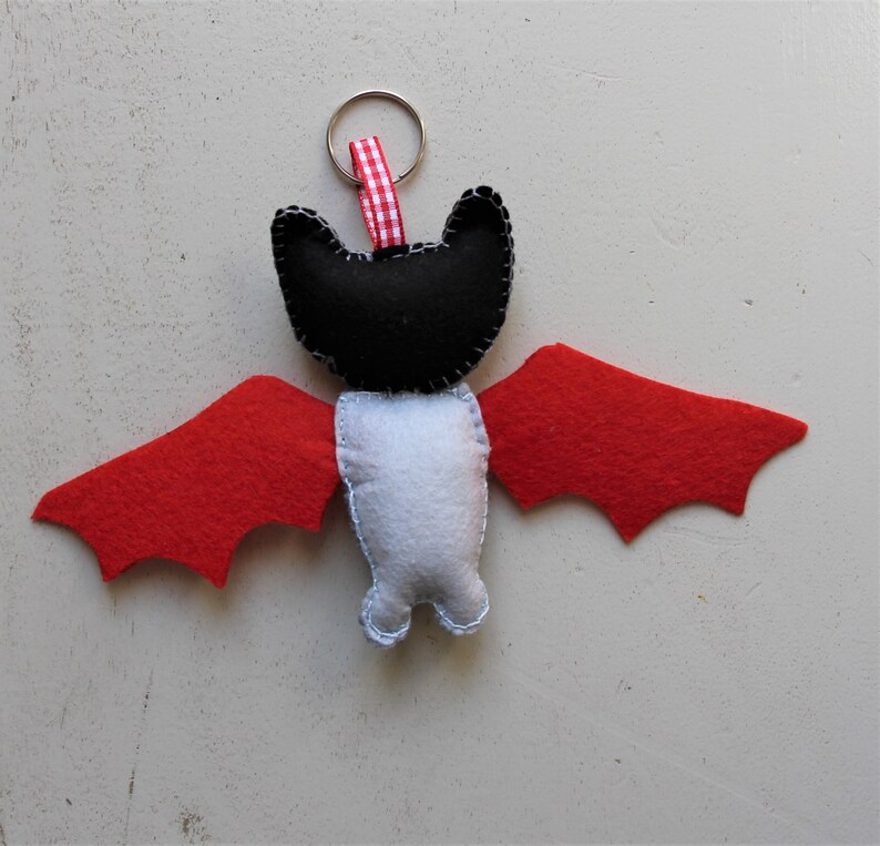 Bat Keychain Key Ring Handmade Gift Idea Felt Key Chain Animal | Etsy