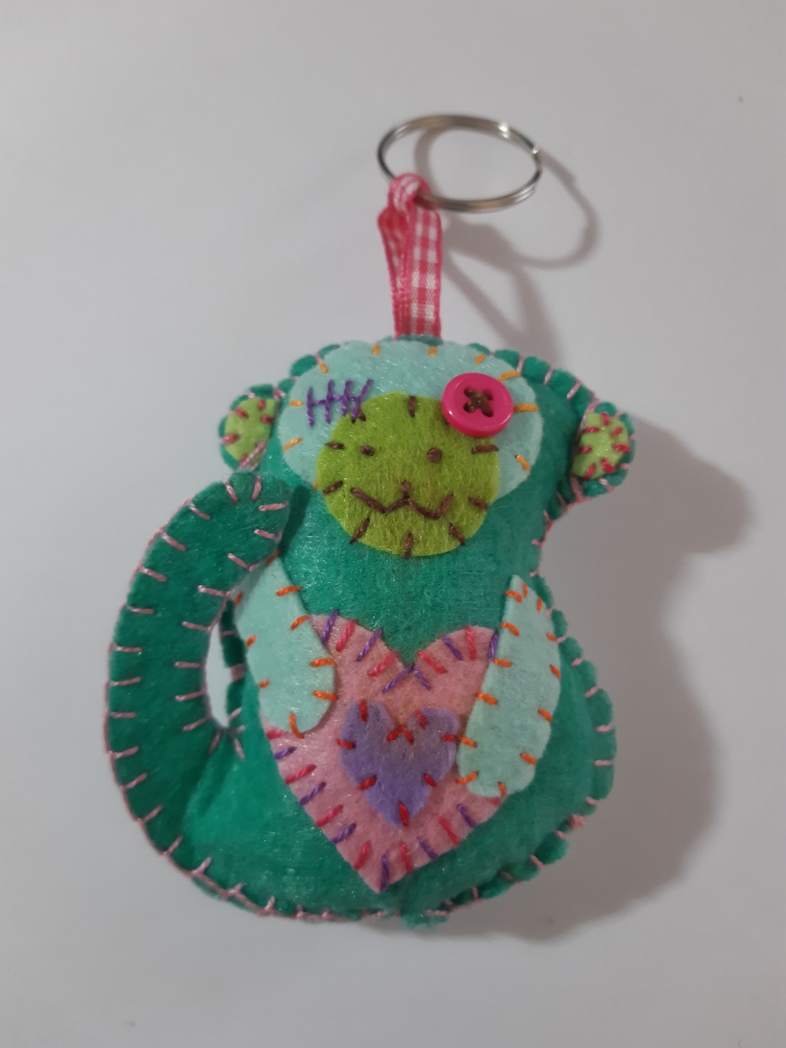 Monkey Key Chain Key Ring Hippo Handmade Wild Gift Idea Felt | Etsy