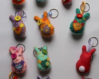 Easter Egg Keychain Key Ring Handmade Gift Idea Felt Easter | Etsy