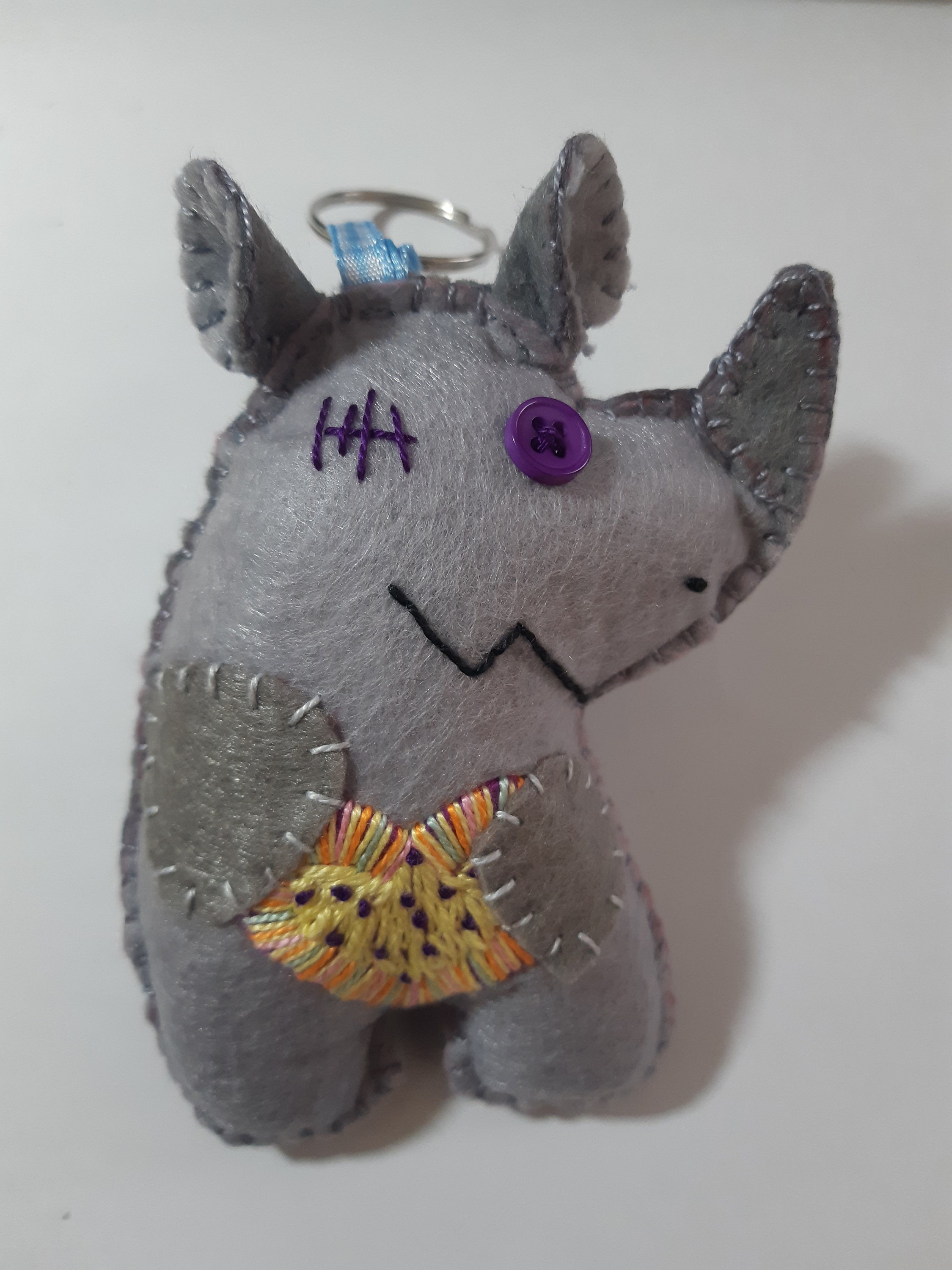 Rhino Rhinoceros Keychain Key Ring Hippo Handmade Wild Rhino | Etsy