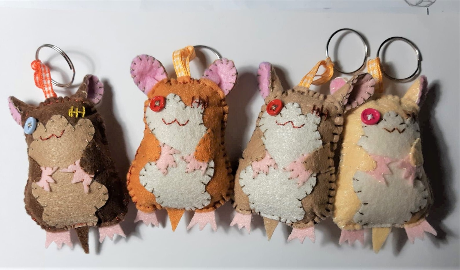Hamster Keychain Key ring handmade pet animal gift idea Felt | Etsy