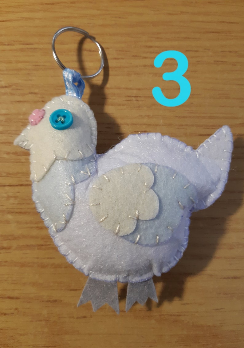 Pigeons Handmade Hand Stitched Key Chain Pigeon Bird Felt - Etsy UK