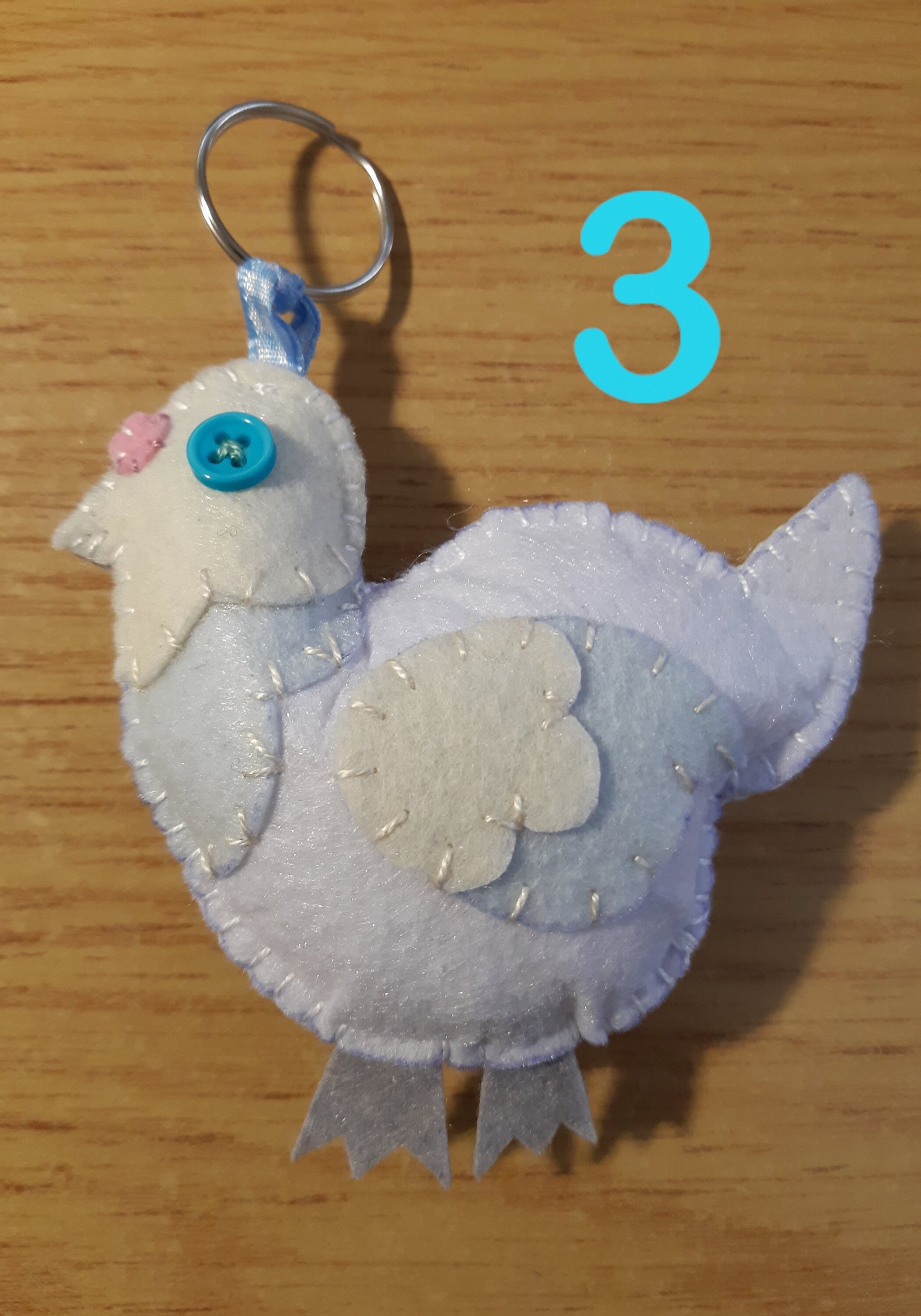 Pigeons Handmade Hand Stitched Key Chain Pigeon Bird Felt - Etsy UK