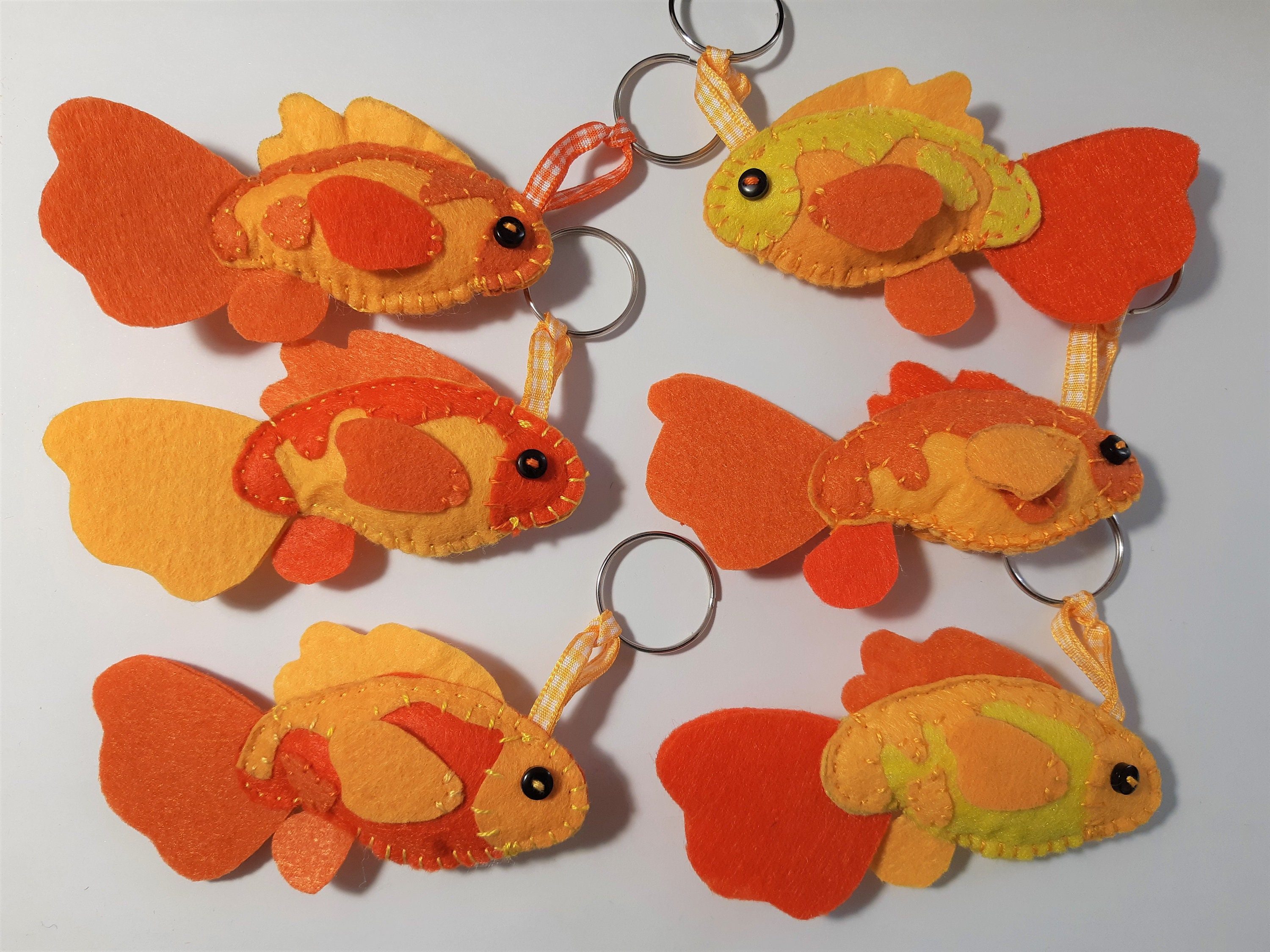 Goldfish Keychain Key Ring Handmade Bag Charm Pet Fish Gift - Etsy