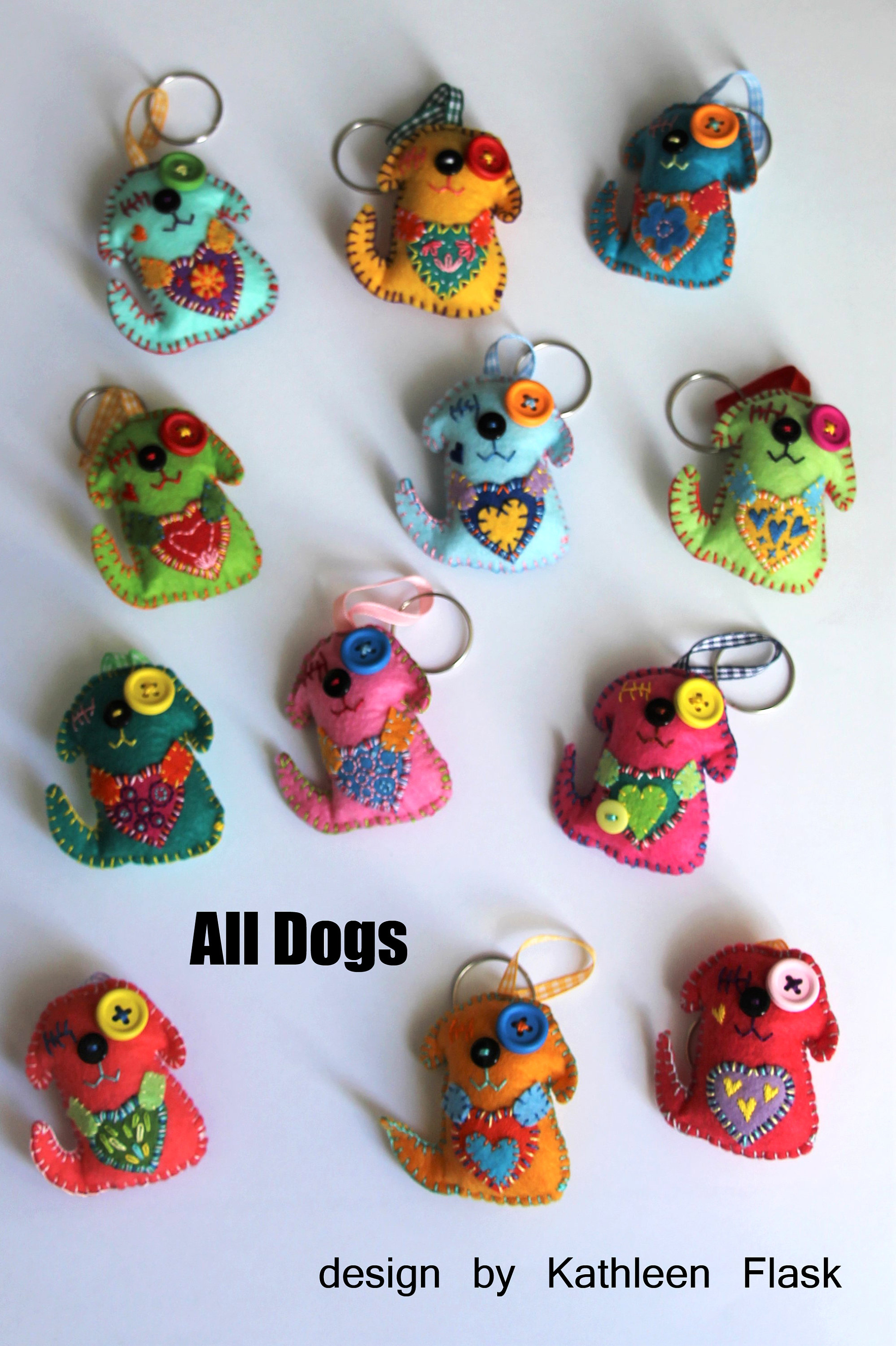 Dog Keychain Key Ring Handmade Puppy Pet Lovers Gift Idea Felt | Etsy