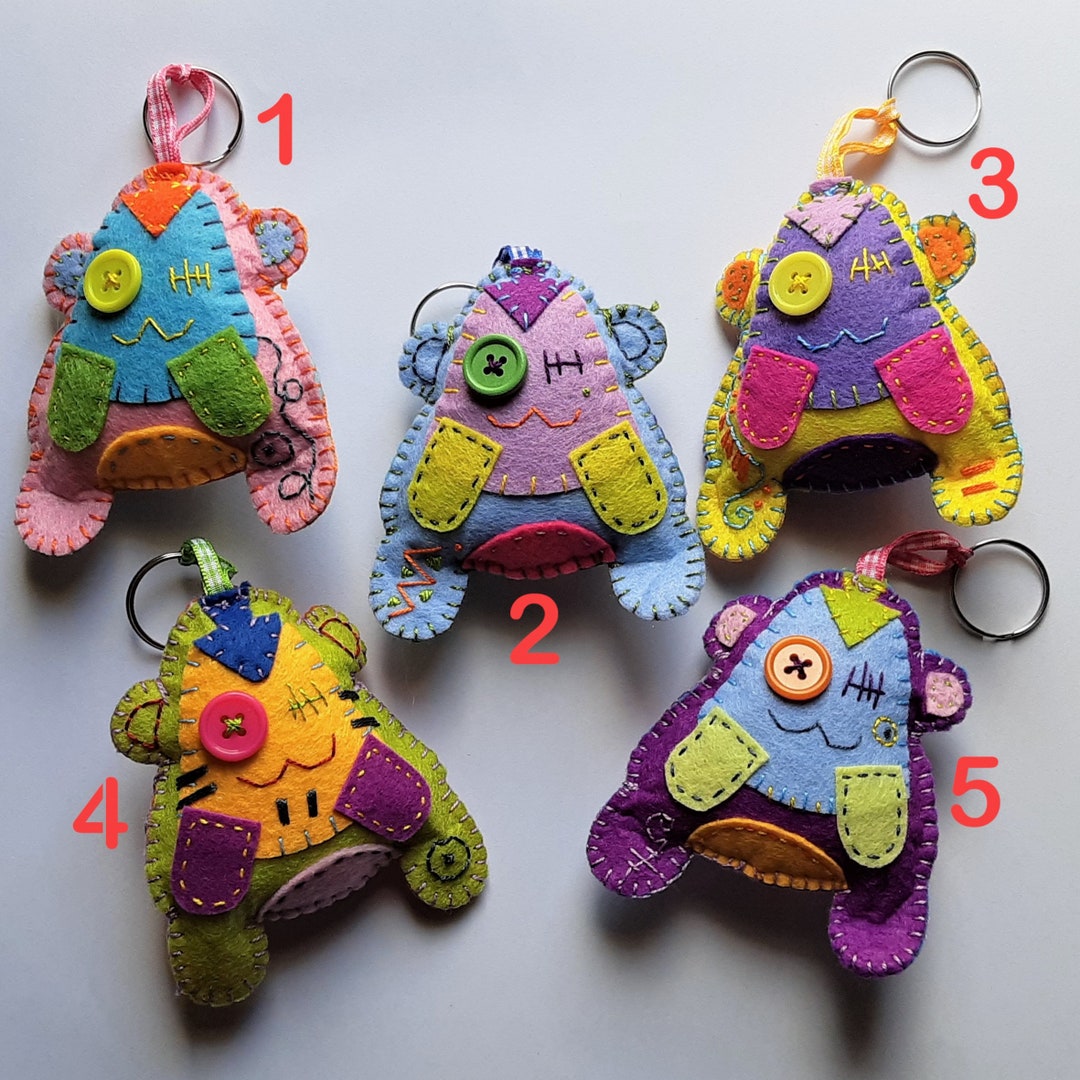 Monsters Handmade Hand Stitched Key Chain Monster Small Pouch - Etsy