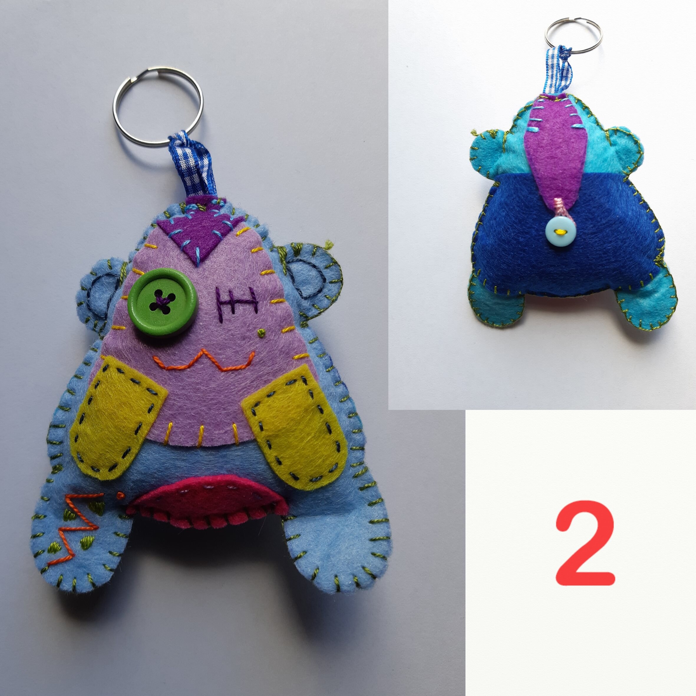 Monsters Handmade Hand Stitched Key Chain Monster Small Pouch - Etsy