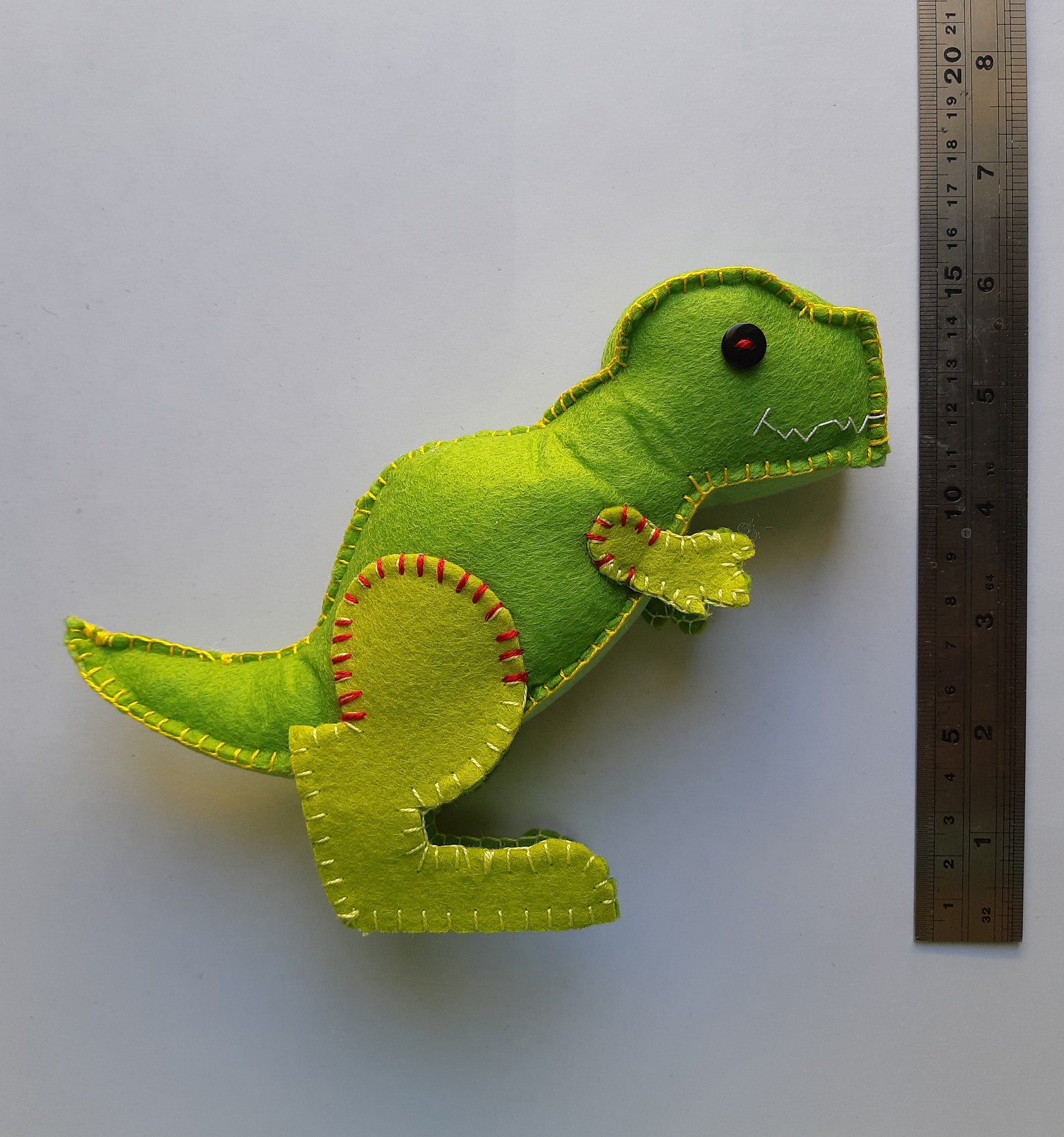 Dinosaur T-rex Soft Toy Handmade Hand Stitched Collectable - Etsy