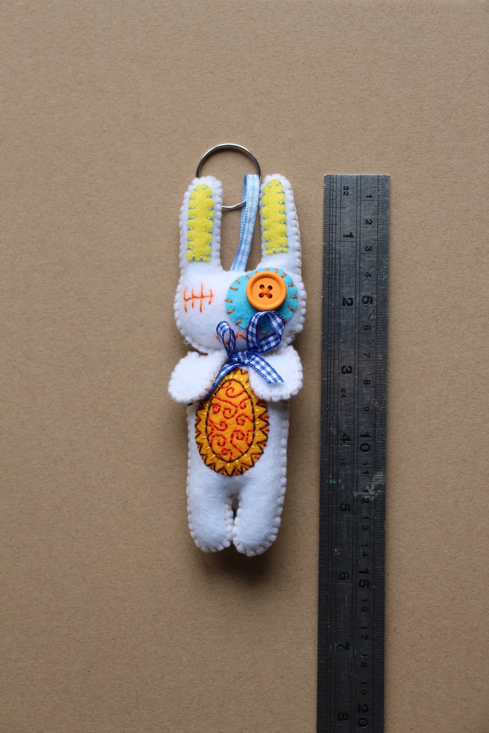 Easter Bunny Keychain Key Ring Decoration Handmade Rabbit Gift - Etsy