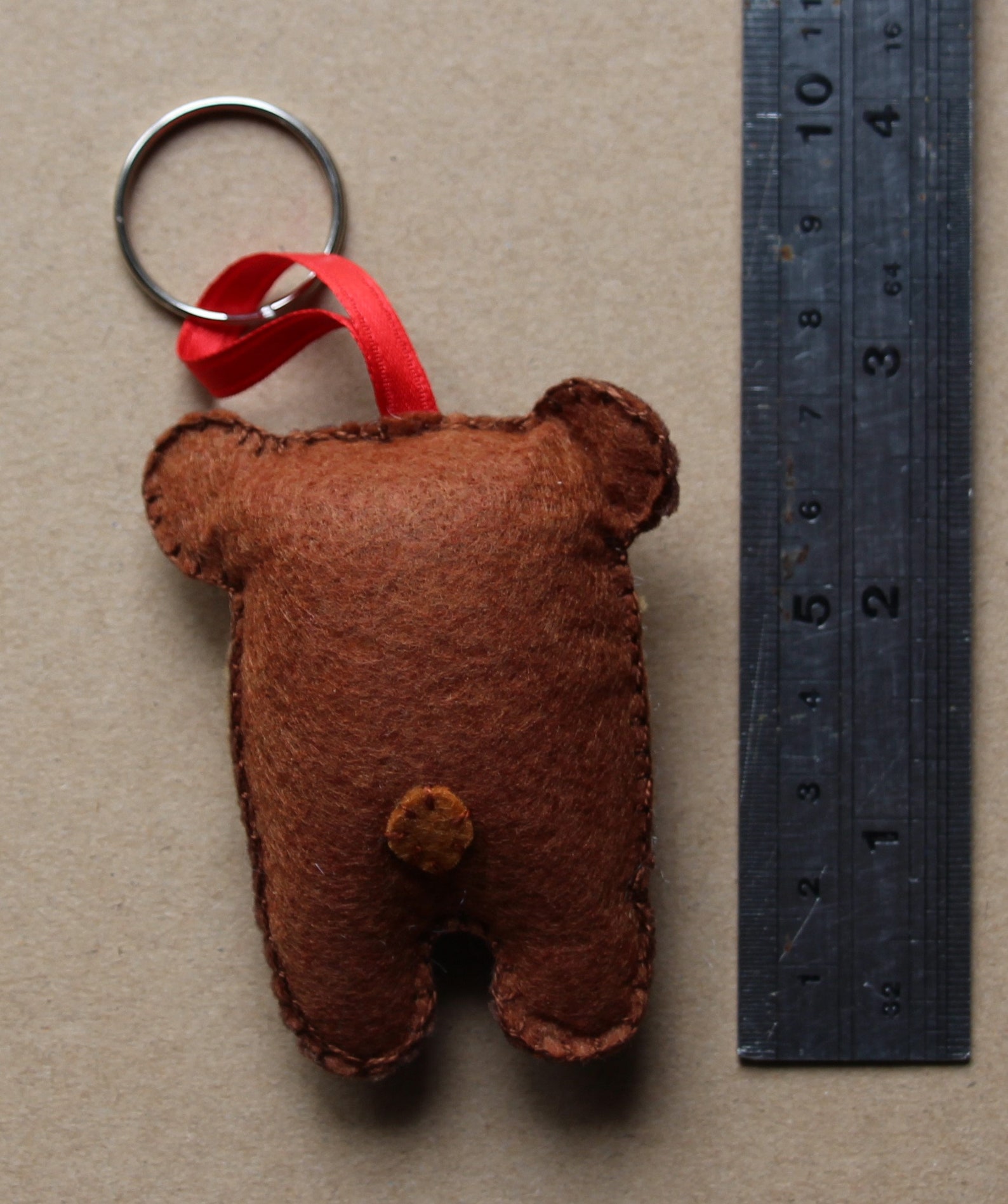 Bear Keychain keyring Handmade Hand stitched panda polar | Etsy