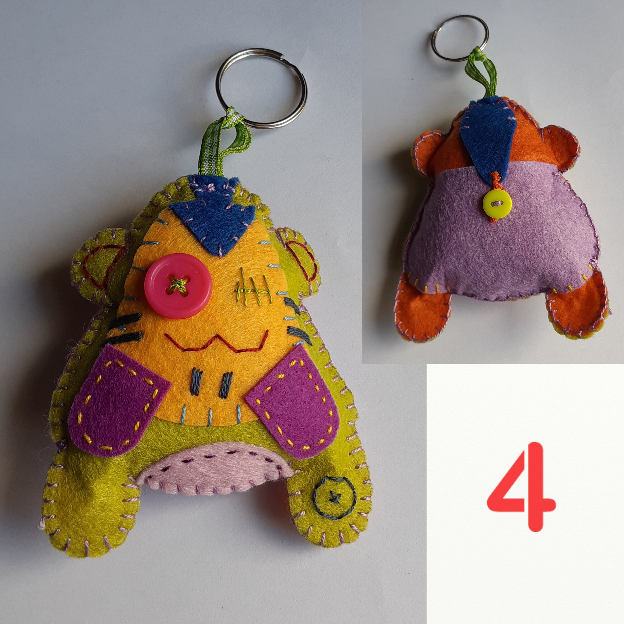 Monsters Handmade Hand Stitched Key Chain Monster Small Pouch - Etsy
