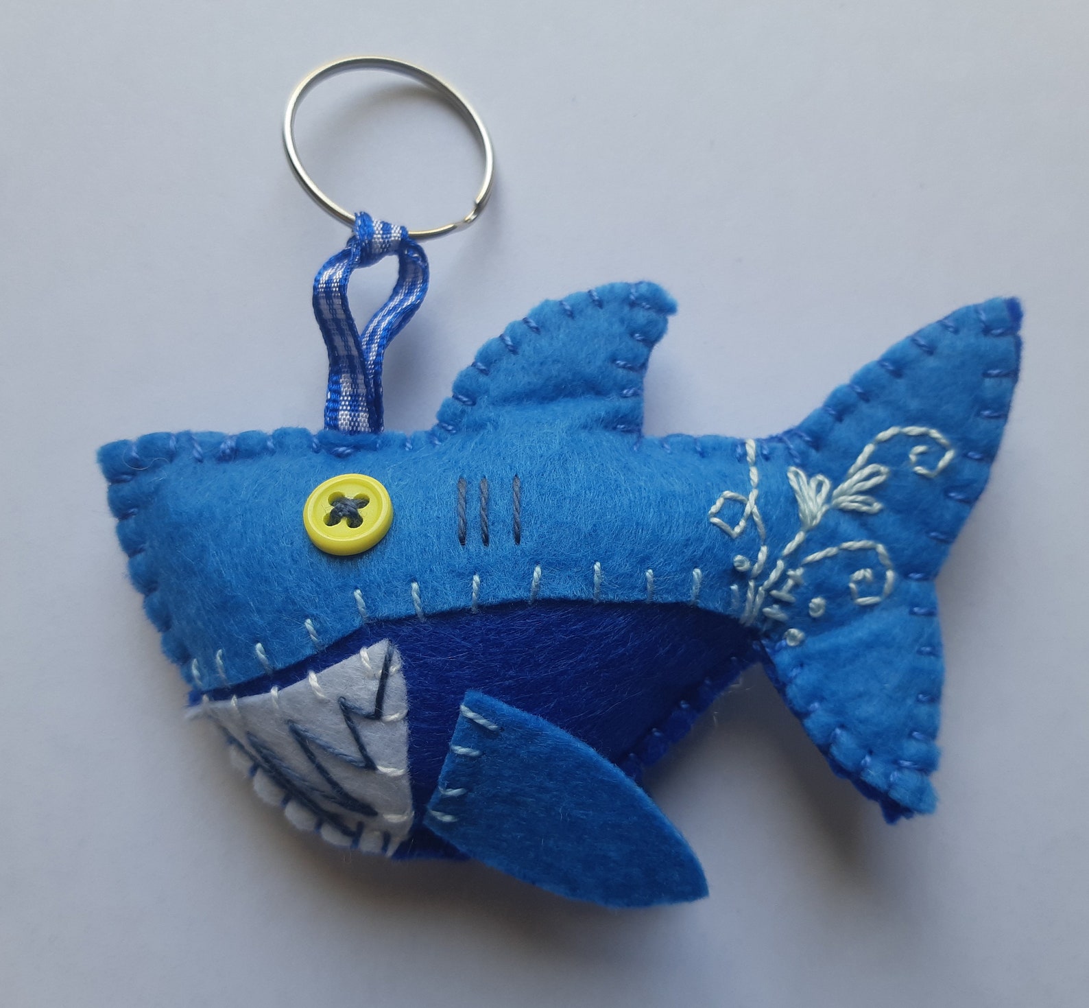 Sharks Handmade Hand Stitched Key Chain Sea Fish Creatures - Etsy UK