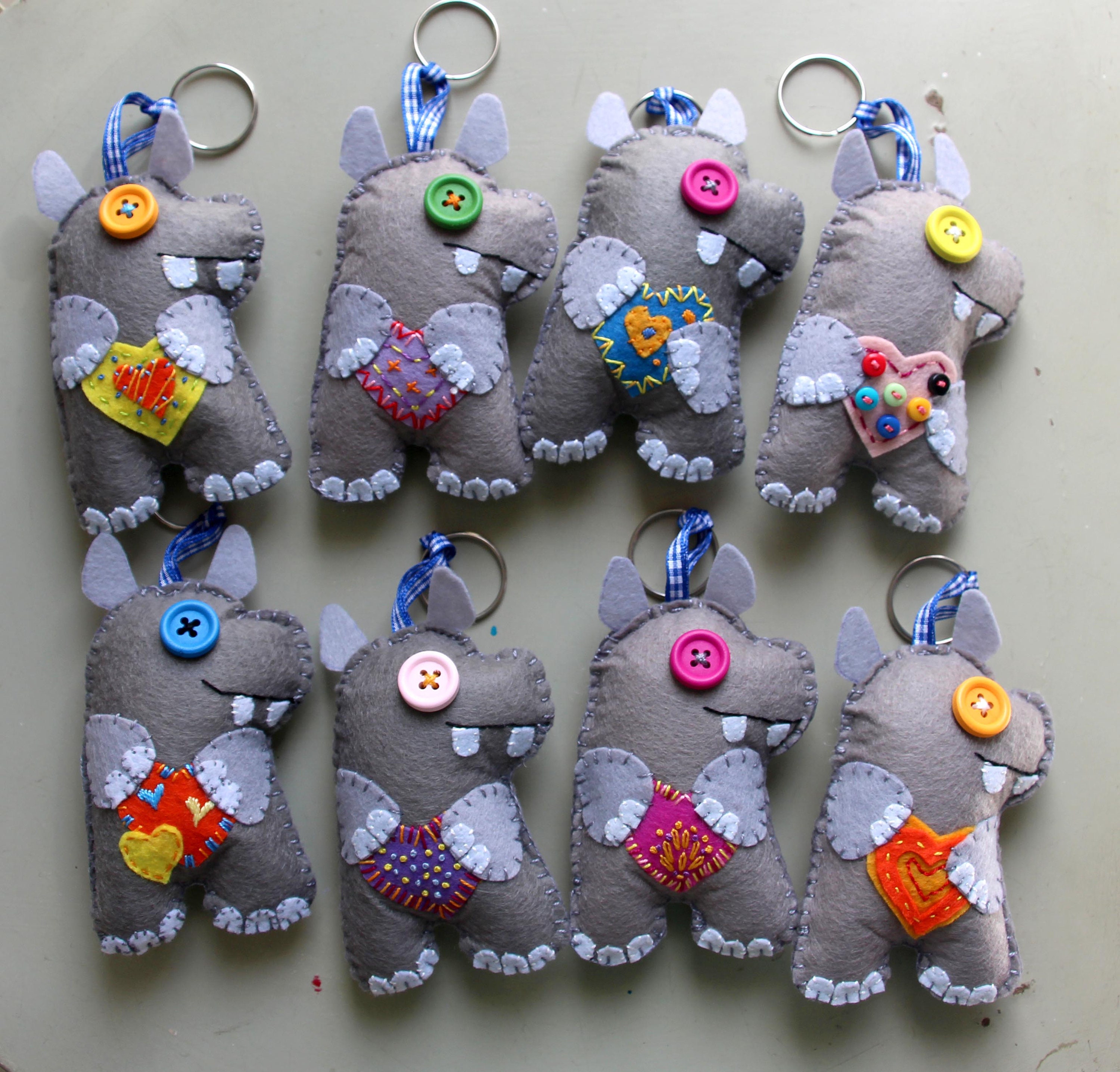 Hippopotamus Keychain Key Ring Hippo Handmade Wild Hippo Gift - Etsy