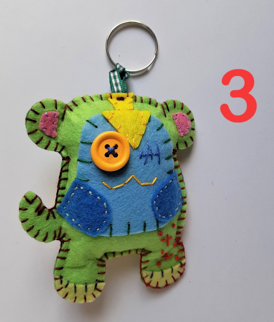 Monsters Handmade Hand Stitched Key Chain Monster Small Pouch | Etsy