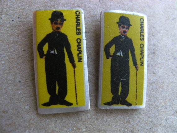 Charlie Chaplin Vintage Pin Badges Lot of 2 - Etsy