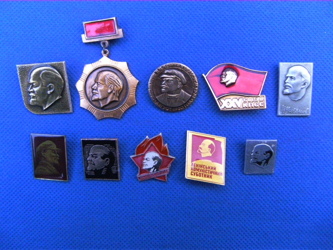 LENIN Vintage Pin Badges Lot of 10 - Etsy