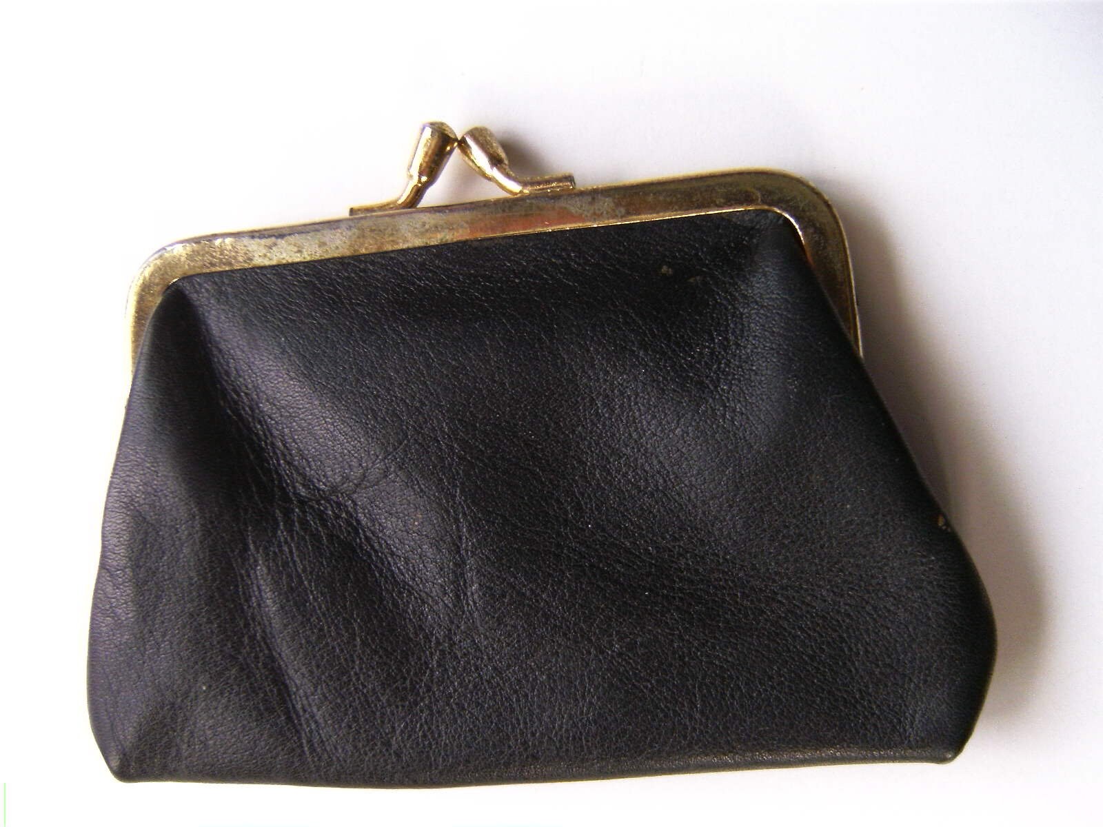 Vintage Small Leather Wallet, Lock Coin Purse - Etsy