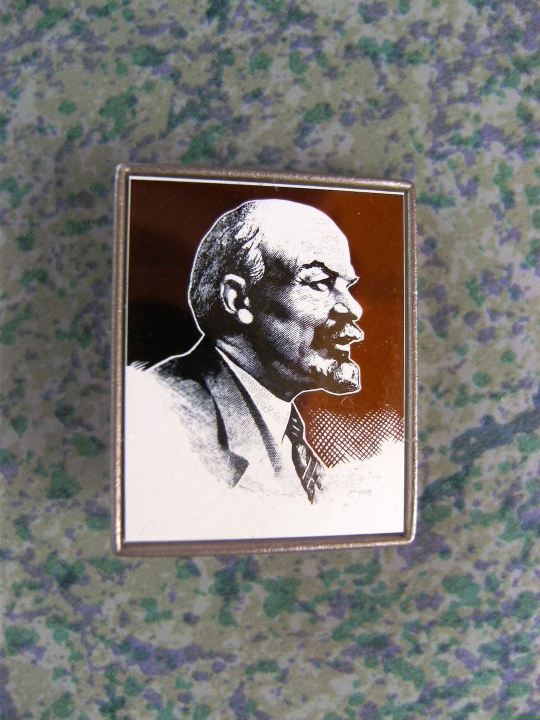 LENIN Profile Head Communist Leader of Soviet Union Mirrored Pin Badge ...