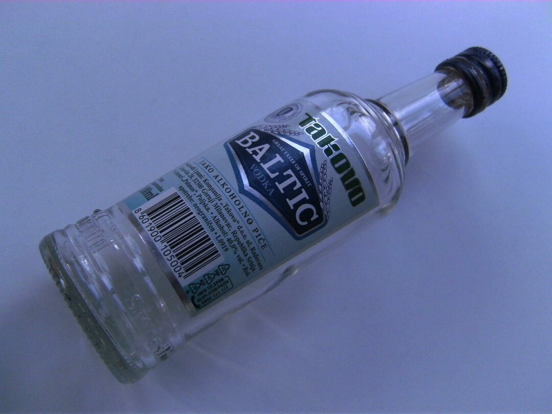 Little Empty Glass Bottle - BALTIC Vodka - Etsy
