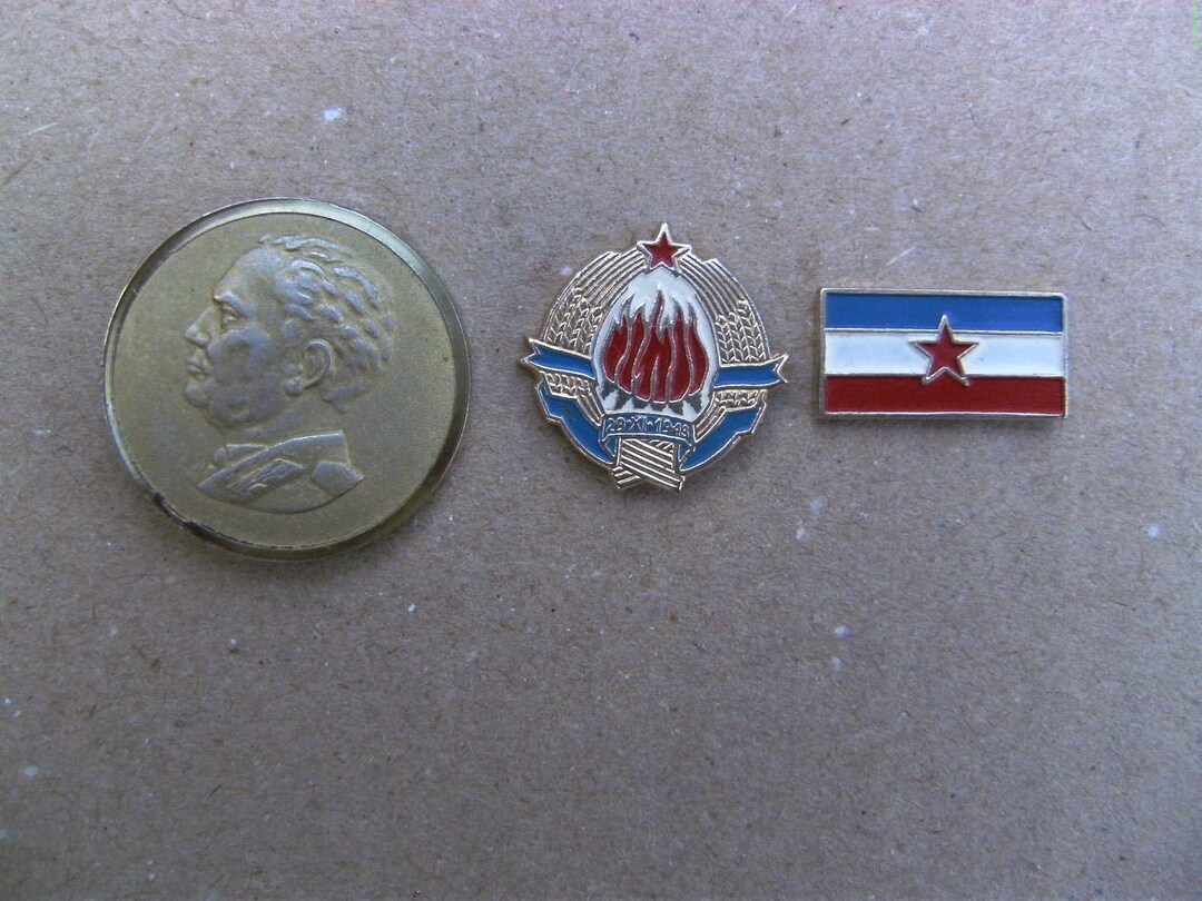 TITO Leader of Yugoslavia, Coat of Arms Yugoslavia & Flag SFRJ ...