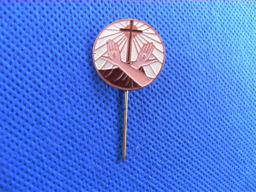 Religious Badge Vintage Pin Badge - Etsy