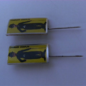 Charlie Chaplin Vintage Pin Badges Lot of 2 - Etsy