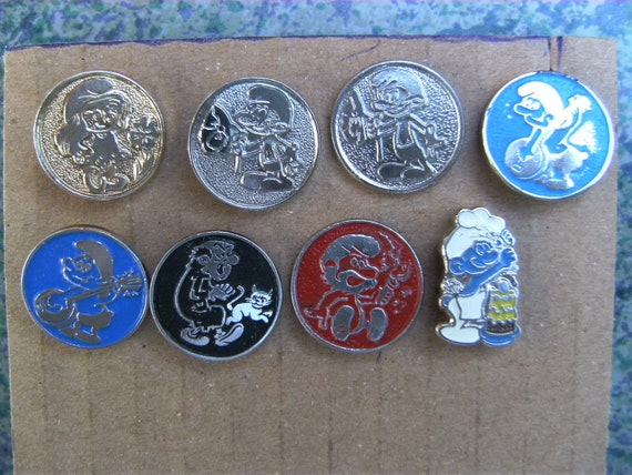 Smurfs pin colletcion - lot of 8 different pin badge… - Gem