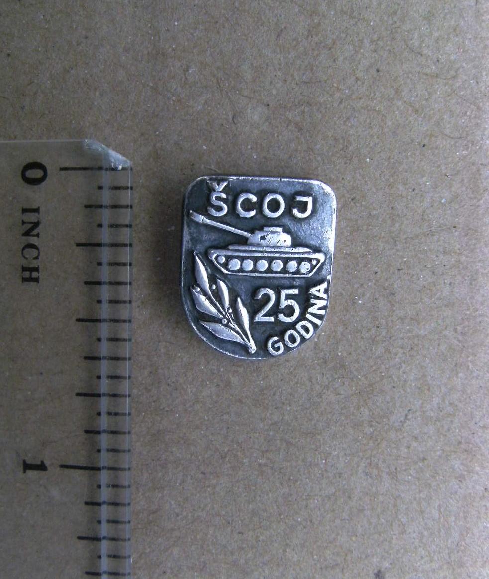 JNA Army ŠCOJ armored Units Training Center Vintage Pin Badge - Etsy